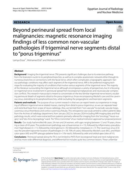 Pdf Beyond Perineural Spread From Local Malignancies Magnetic