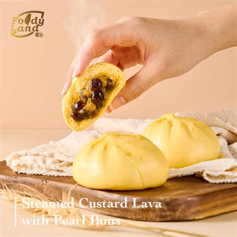 Steamed Custard Lava With Pearl Buns Sweet Buns Taiwantrade