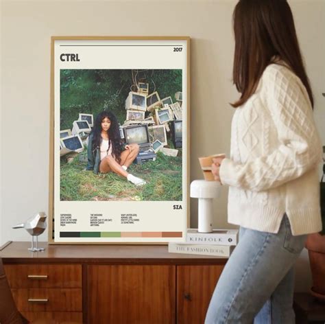 Vintage Sza Poster Ctrl Album Artwork Print Classic Rb Wall Art For