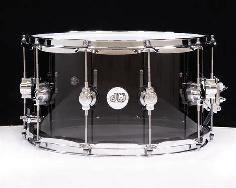 Dw Acrylic Design Series Drum 8 X 14 Snare Smoke Single Row