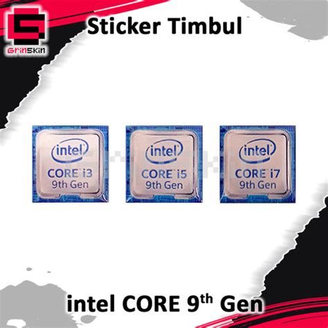 Jual Sticker Timbul Emblem Intel Core I3 I5 I7 Gen 9 Core I7 Kab