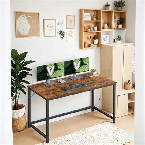 Skrivbord 120x60x75 Cm Brun Svart Cdon