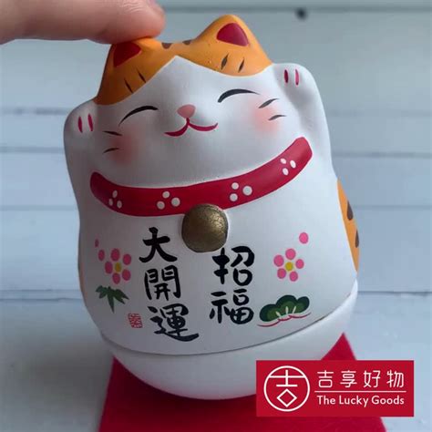 錦彩大開運招財貓 不倒翁 三色貓虎斑貓 日本吉祥物 日本木村櫻士堂 吉享好物｜公仔玩偶人氣榜 Pinkoi