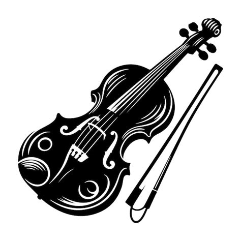 A Collection Of Musical Instruments And A Drawing Of A Violin Premium