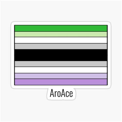 Aro Ace Flag Sticker By Snarktastic Redbubble