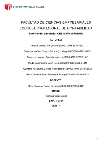 G1 Informe Cesim Pdf Contabilidad Economias