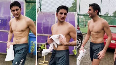 Netizens Drool Over Ibrahim Ali Khans Hot Bod As He Flaunts Toned Abs In Rain Post Match