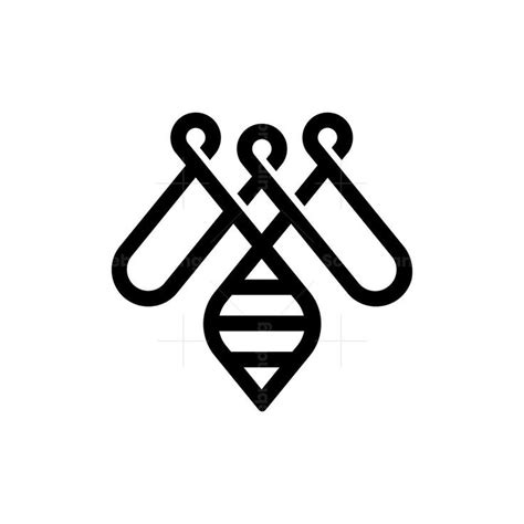 Letter M Bee Logo Lettering Bee Honey Logo
