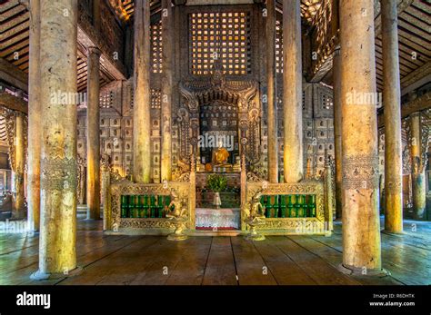 Interior Of Shwenandaw Kyaung Temple Or Golden Palace Monastery In