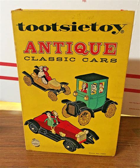 Vintage Tootsietoy Antique Classic Cars Book Caddy Stanley Mt Stutz 4350 Nip Antique