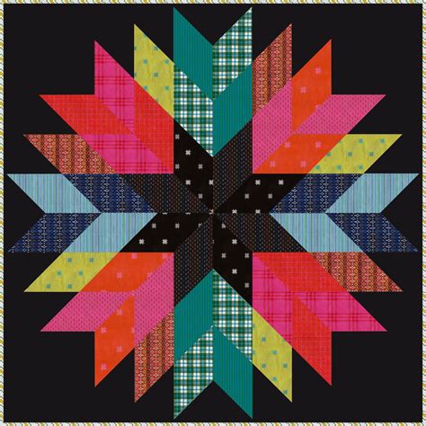 Homestead Star Quilt Kit 60 X 60 Featuring Mystic Fable Warp And W