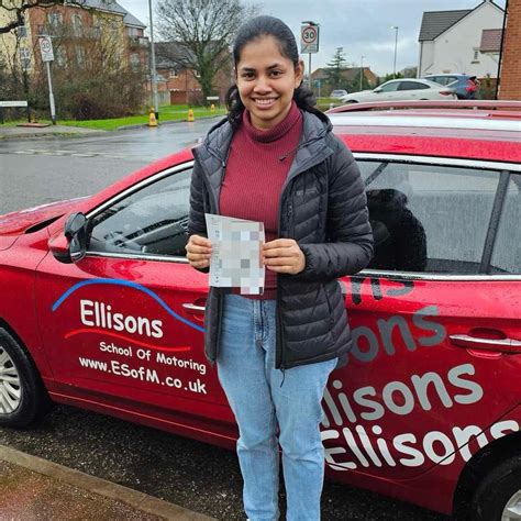Ellisons 🚗 🚗 Excellent Pass 🚗 🚗 Congratulations To Aiswarya