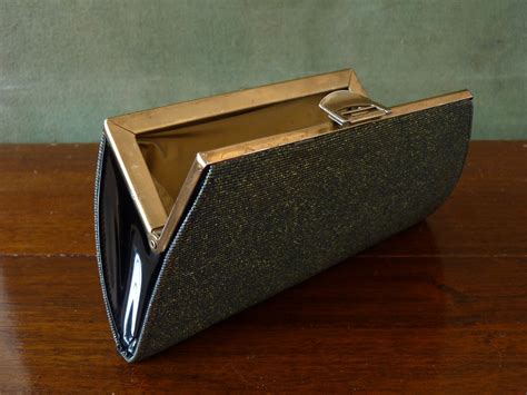 1950s Elbief Lbf Green And Gold Clutch Bag Anything In Particular