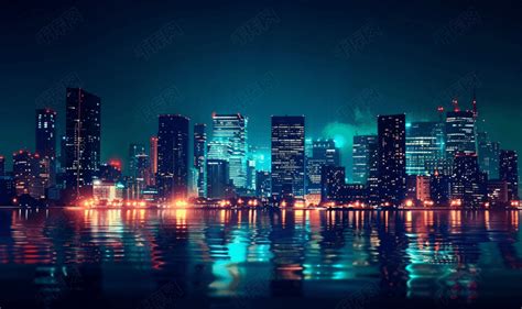城市夜景现代化城市高清摄影大图 千库网