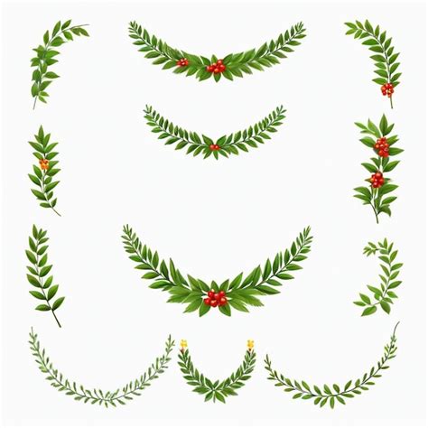 A Collection Of Green And Red Plants With A Butterfly On The Bottom