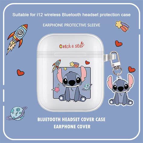 Jual 1 Set Tws Case Headset Nirkabel Universal I12 Tws Inpods Bluetooth Earphone 3d Kartun