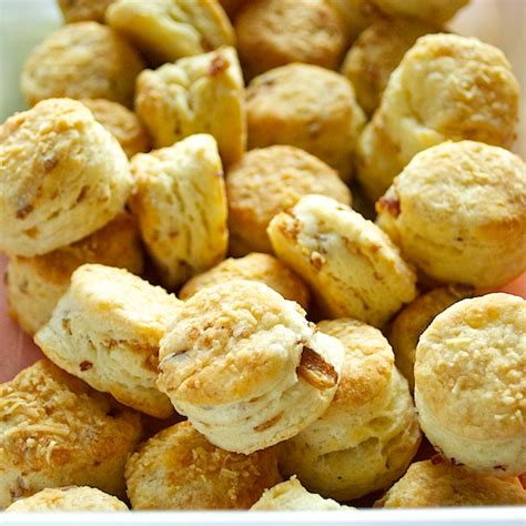 Cheddar And Bacon Bite Sized Biscuits