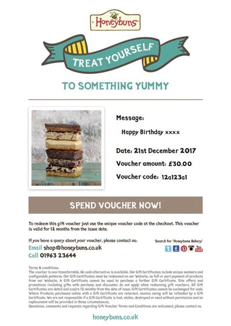Vegan Treats And Free From Cake T Vouchers Honeybuns Bakery