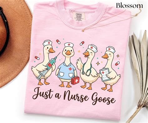 Funny Nurse Shirt Just A Nurse Goose Shirt Cute Nurse T Nurse