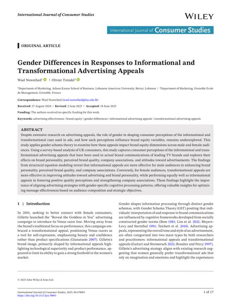 Gender Differences In Responses To Informational And Transformational