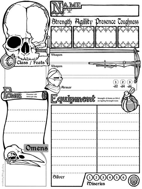 Mork Borg Character Sheet Ver2 Pdf