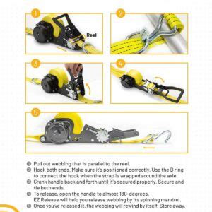 15 In X 20 Ft Double J Hook Retractable Ratchet Straps With D Ring