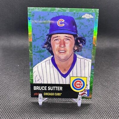 2022 Topps Chrome Platinum Anniversary Bruce Sutter Green Toile Refractor 99 Ebay