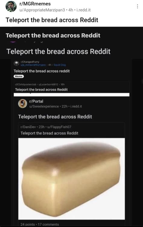 Teleport The Bread Across Reddit Ritemshop