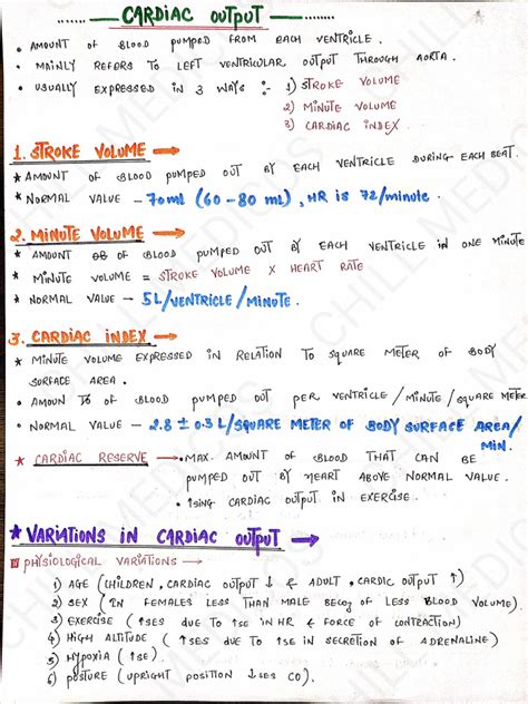 Cardiovascular System Physiology Notes Pdf