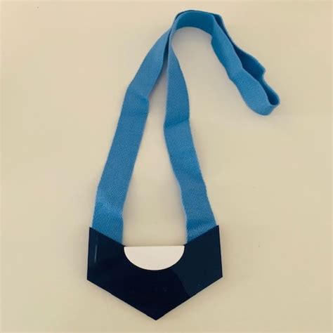 Handcrafted Plexiglass Necklace Triangle Turquoise Loloelen