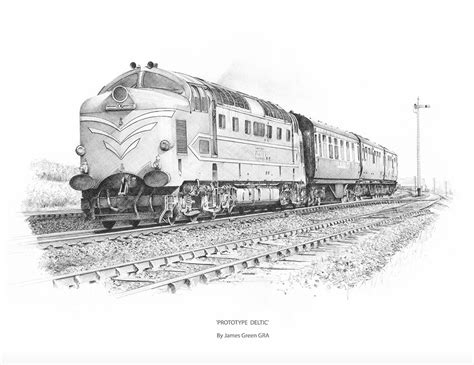 Prototype Deltic By James Green Railway Art Prints