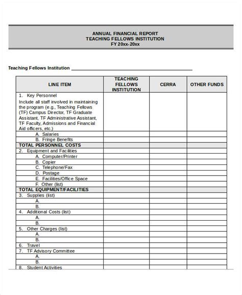 Annual Financial Report Template Word 6 Artofit