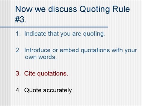 Quotation Rule 3 According To Pam So Far