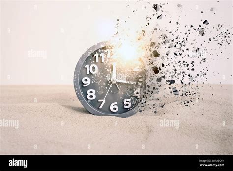concept of passing away the clock breaks down into pieces clock in