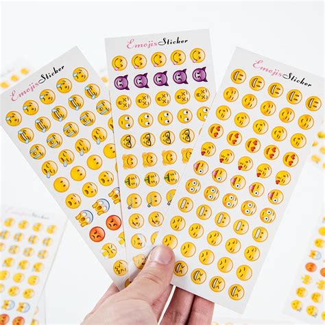 Emoji Stickers Horizontal Version Diy Pocket Diary Decoration 12 Sheets Set Shopee Philippines