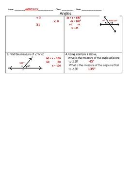 Angles By Megan Mcmahel Teachers Pay Teachers