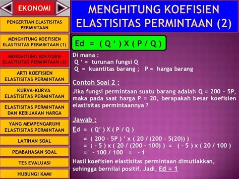 33 Contoh Soal Menentukan Elastisitas Permintaan Frankie Parsons