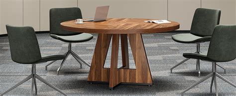 Tribesigns 47 Inch Round Conference Table For 4 6 People