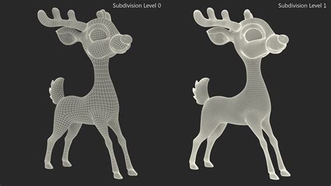 Cartoon Noble Deer 3d Model 39 3ds Blend C4d Fbx Max Ma Lxo