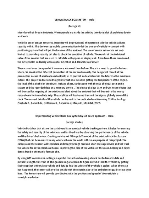 Rrl Thesis In Despro Pdf Internet Of Things Traffic Collision