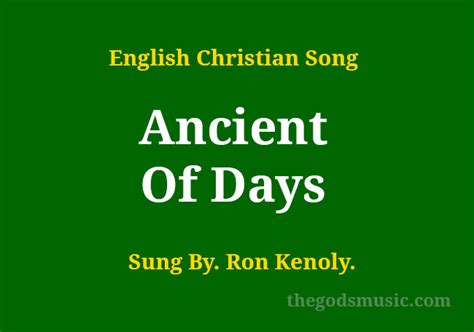 Ancient Of Days Song Lyrics