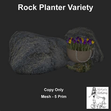 Second Life Marketplace Exclusive Rock Planter Variety