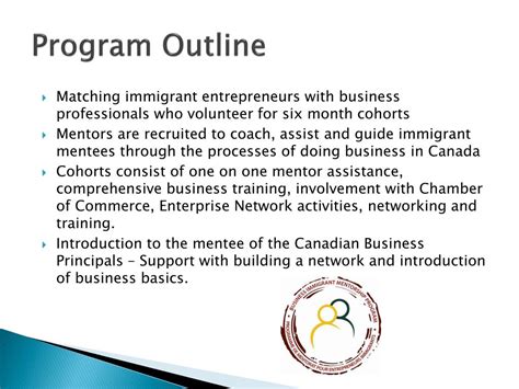 Ppt Business Immigrant Mentorship Program Powerpoint Presentation