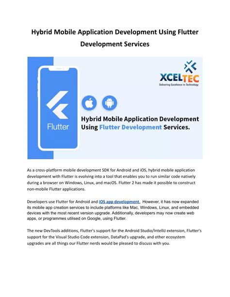 ppt hybrid mobile application development using flutter development