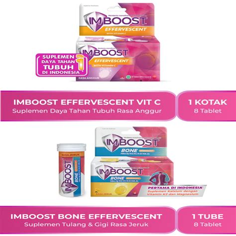 Jual Imboost Effervescent With Vitamin C Rasa Anggur Bone Effervescent Suplemen Tulang Dan