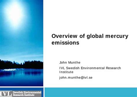 Pdf Overview Of Global Mercury Emissions Htap 2mu · Aim Of Presentation Provide An