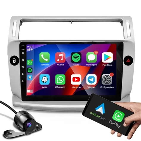 Kit Multimidia Android 9 Polegadas Carplay E Moldura Citroen Frete Grátis