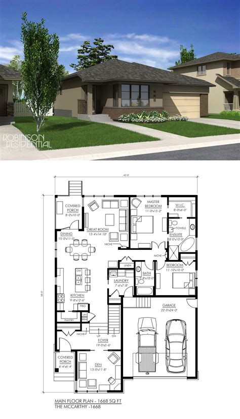 Narrow One Bedroom House Plans