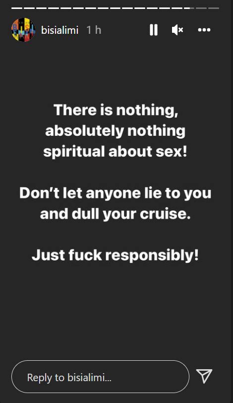 Theres Nothing Spiritual About Sex Bisi Alimi
