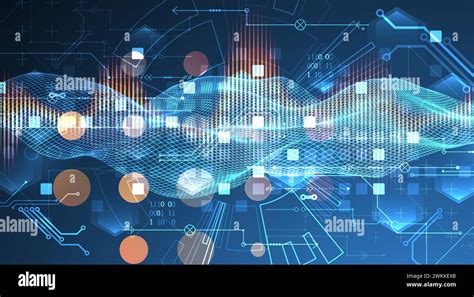 Big Data Abstract Digital Futuristic Vector Illustration On Technology Background Data Mining